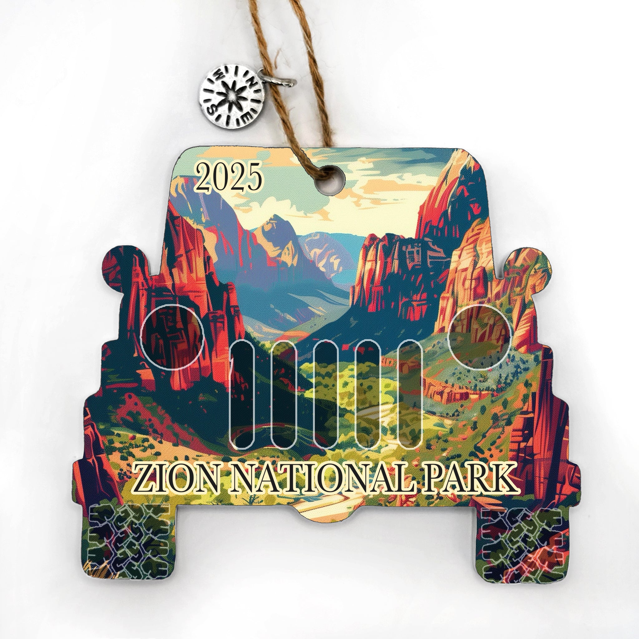 Zion National Park All Terrain Vehicle Shaped 2025 Wood Map Souvenir O ...