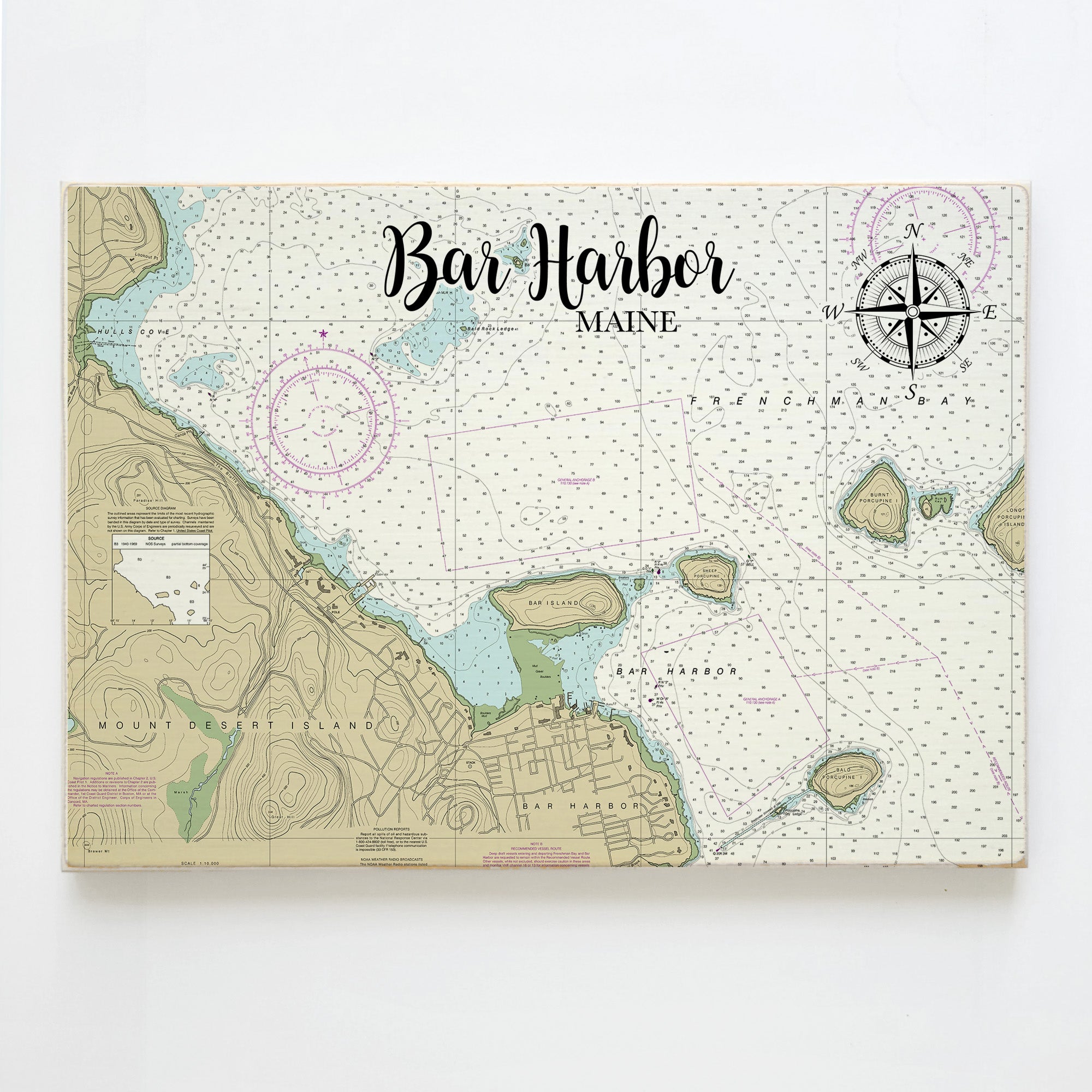 Bar Harbor, ME Plank Map – MapMom