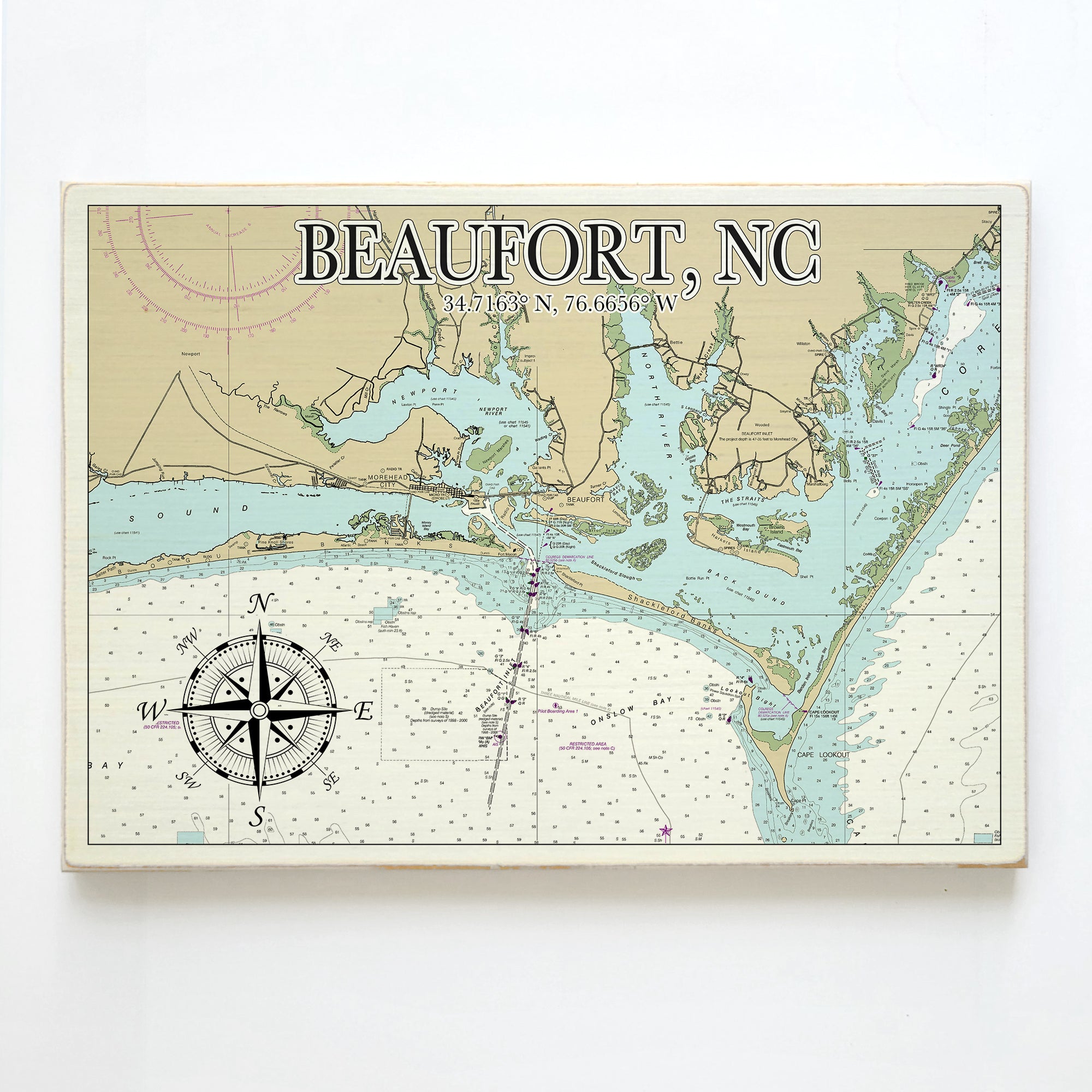 Beaufort, NC Plank Map – MapMom