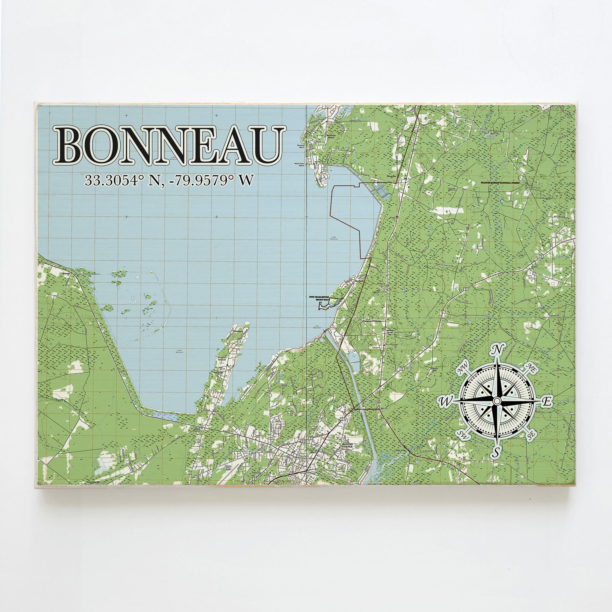 Bonneau, SC Plank Map – MapMom