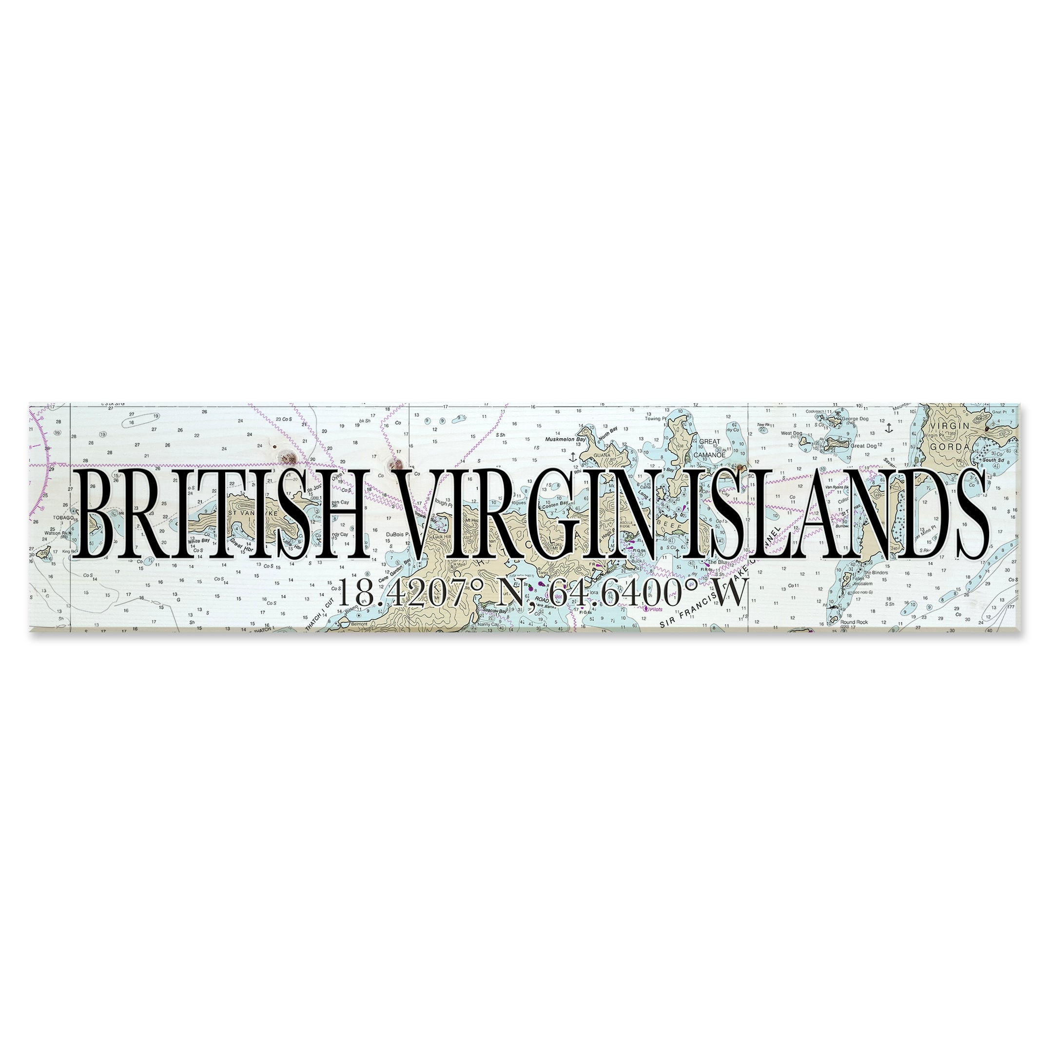 British Virgin Islands Coordinate Sign – MapMom
