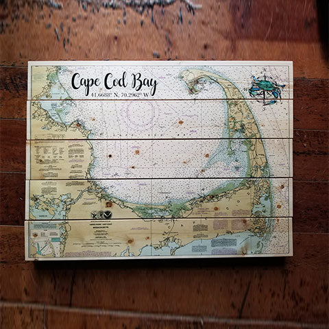 Cape Cod, MA Pallet Map – MapMom