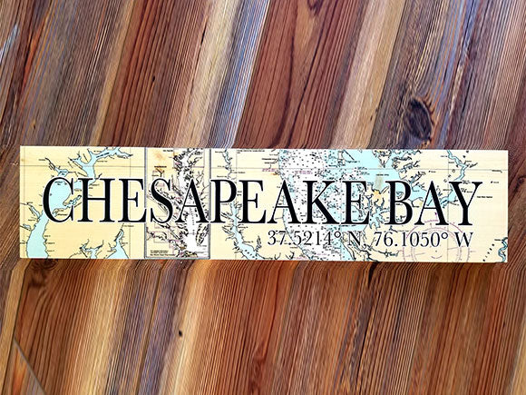 Chesapeake Bay Coordinate Sign – MapMom