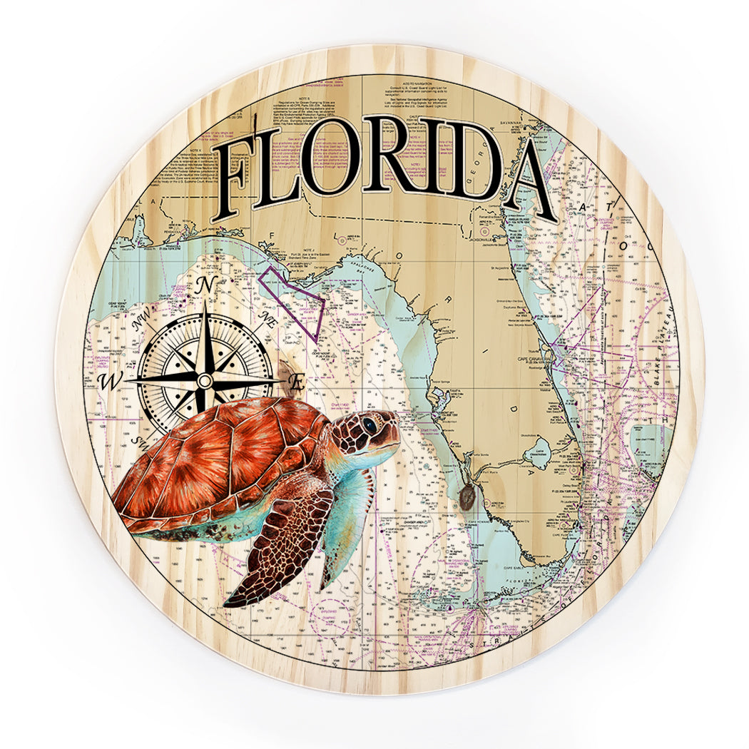 18" Florida Round Circle – MapMom