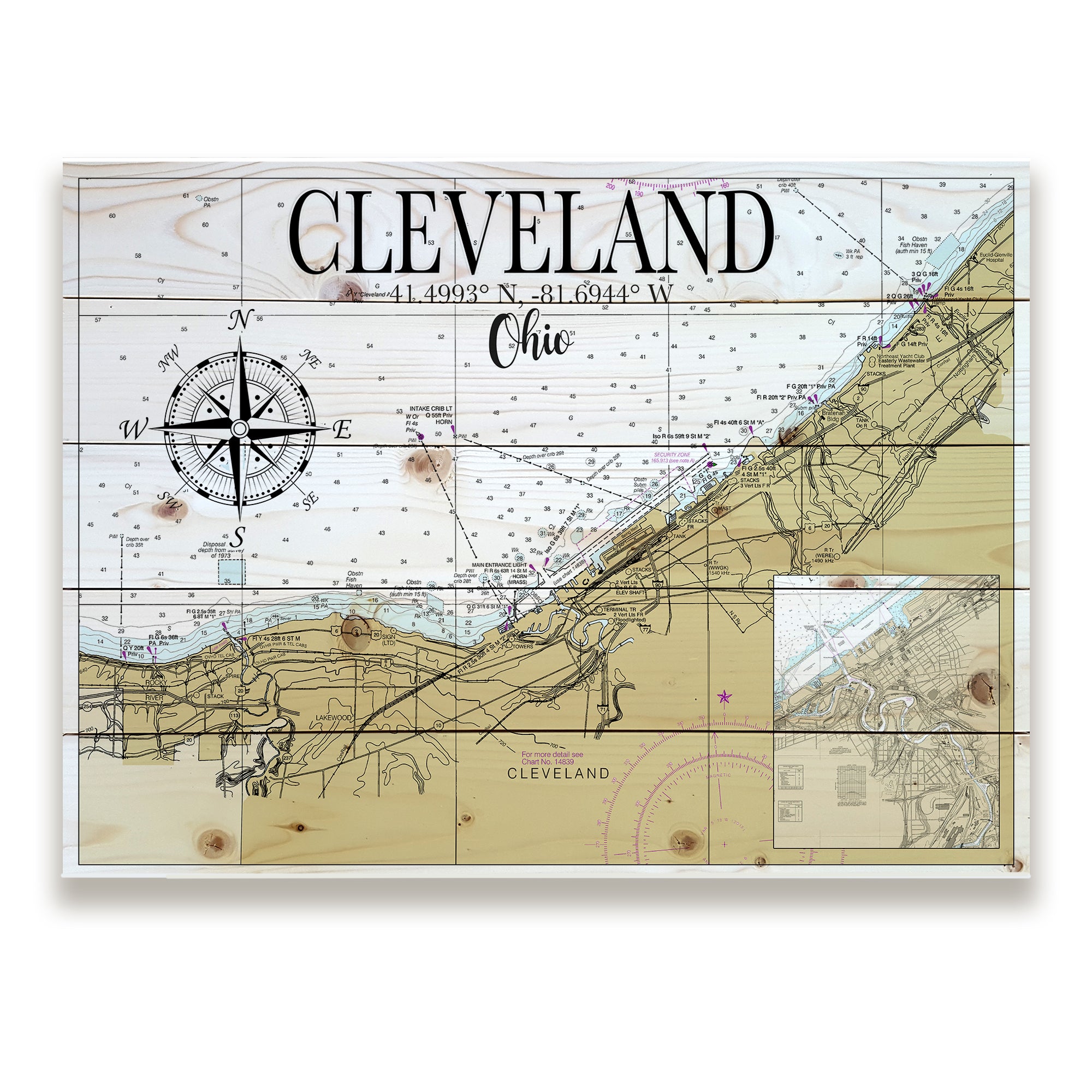 Cleveland, OH Pallet Map – MapMom