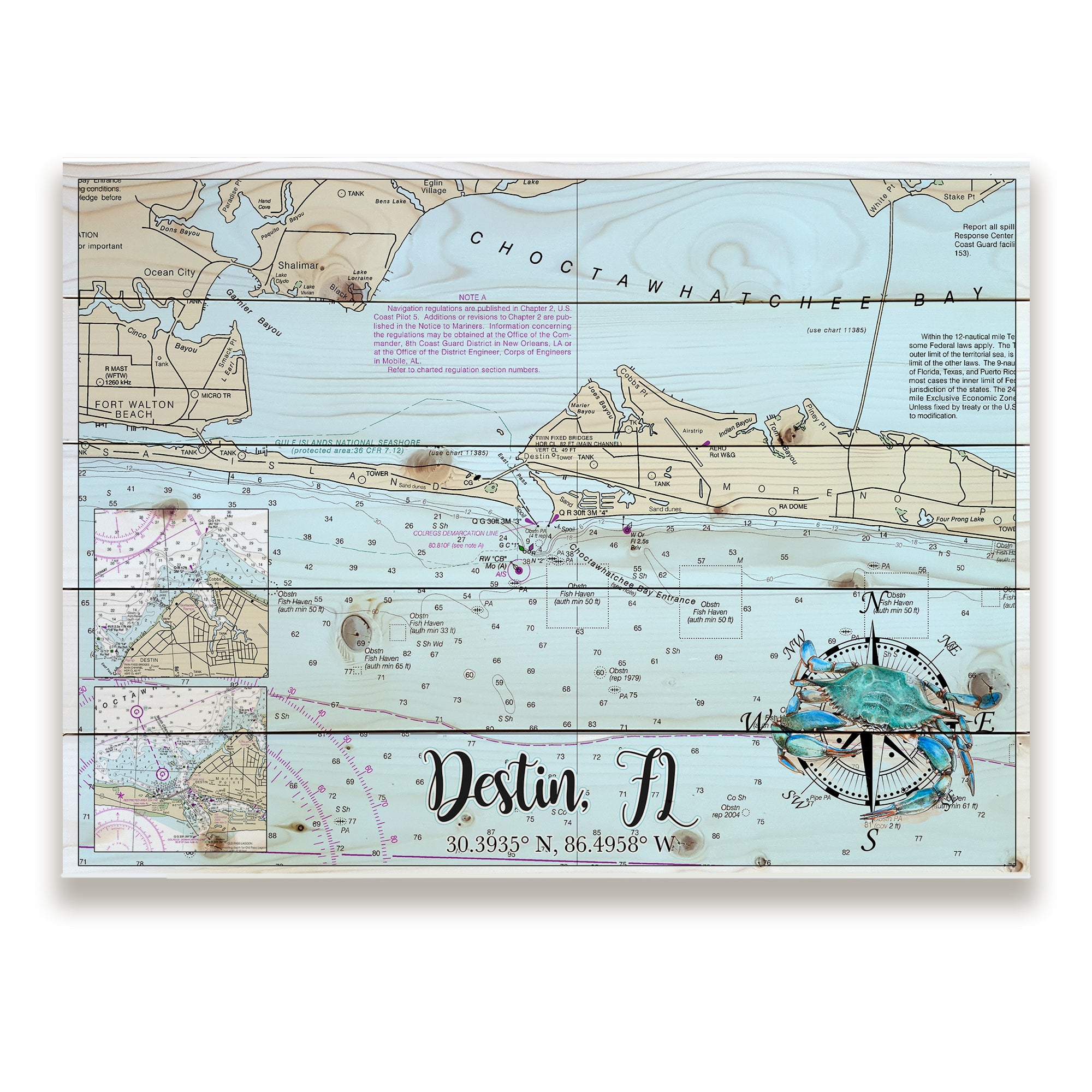 Destin, FL Pallet Map – MapMom