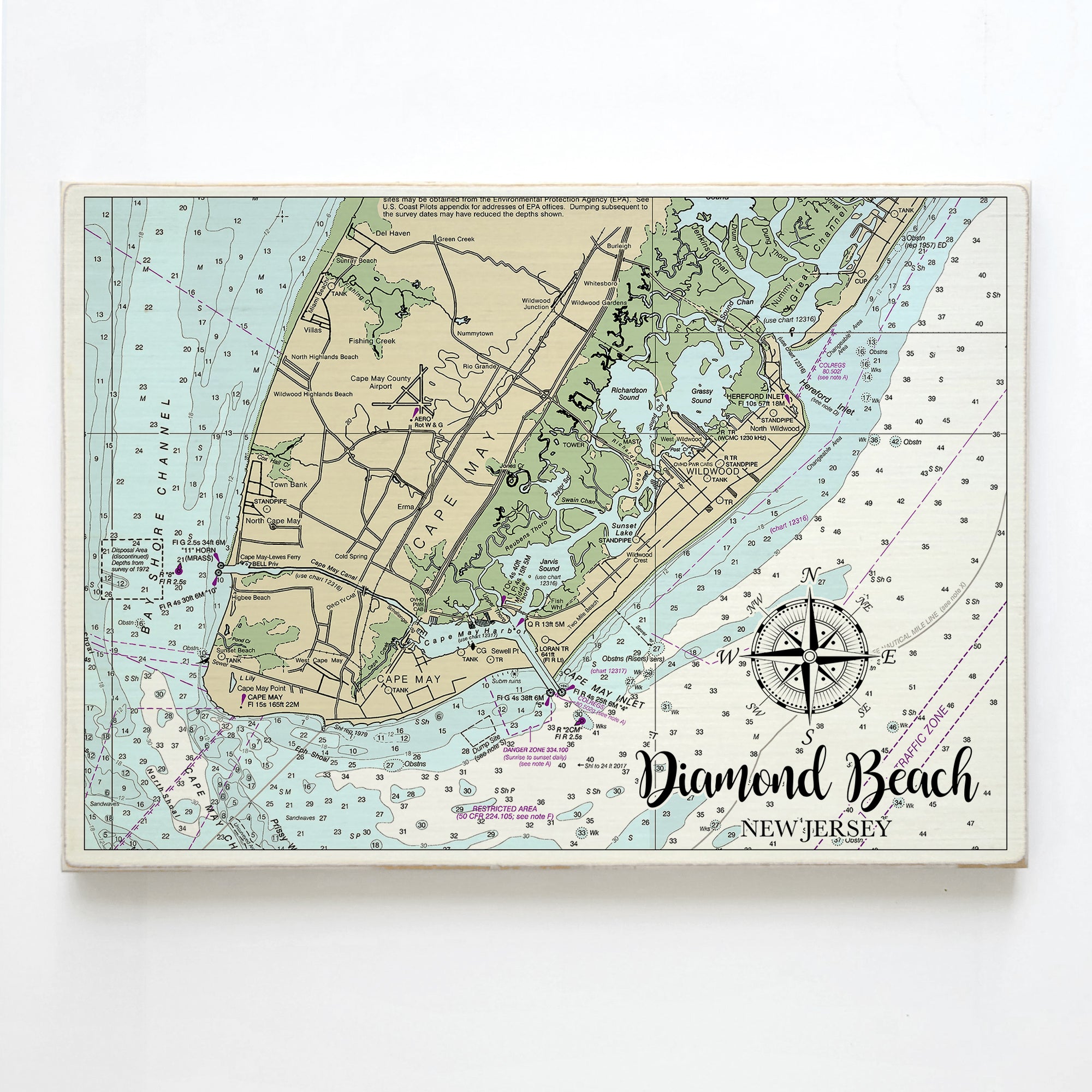 Diamond Beach, NJ Plank Map – MapMom