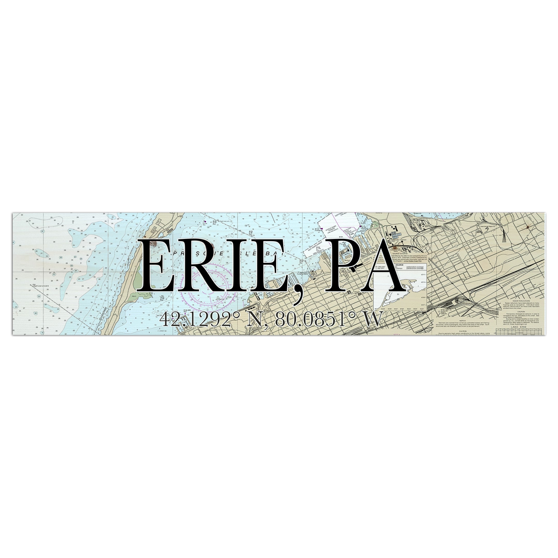 Erie, PA Coordinate Sign – MapMom