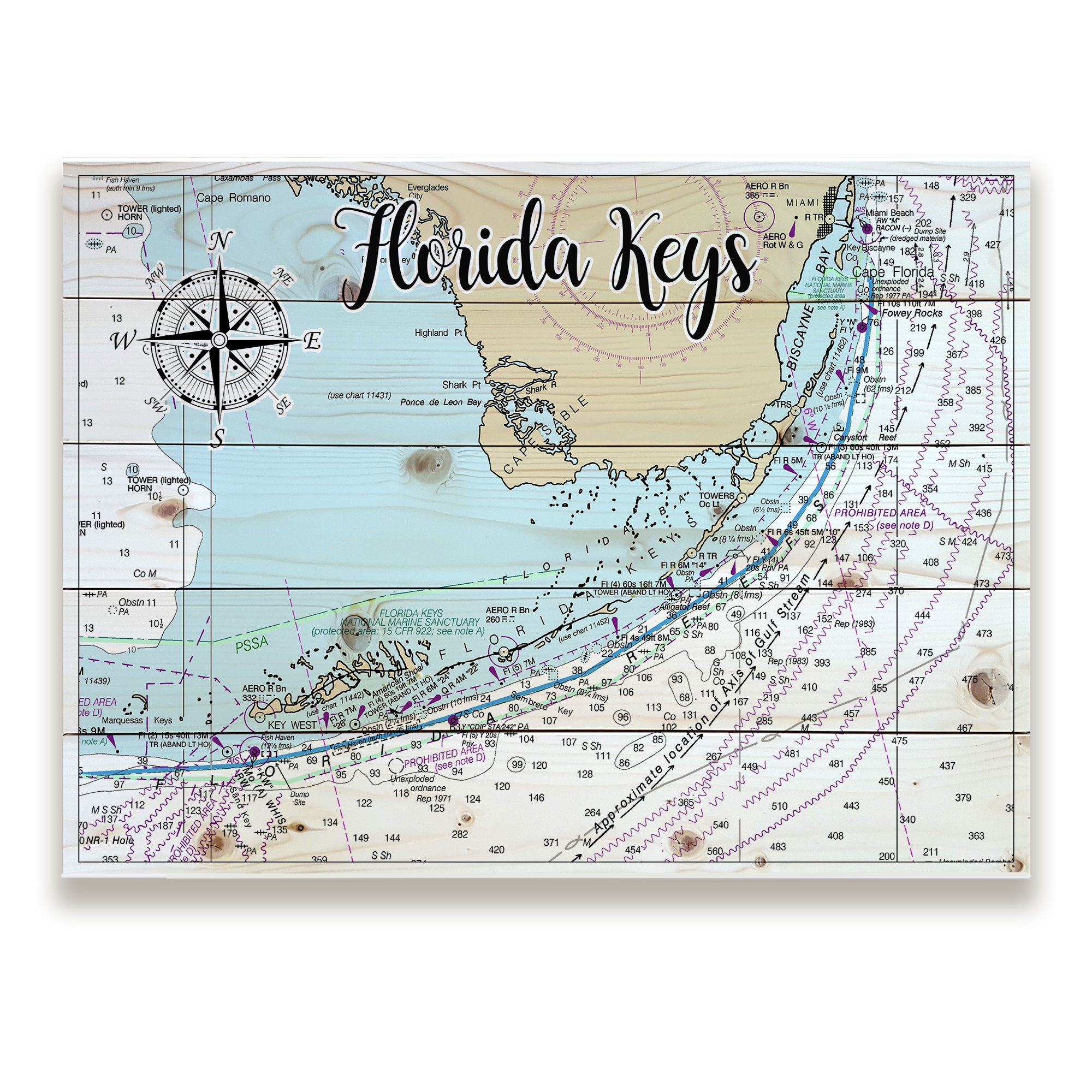 Florida Keys, FL - Pallet Map – MapMom