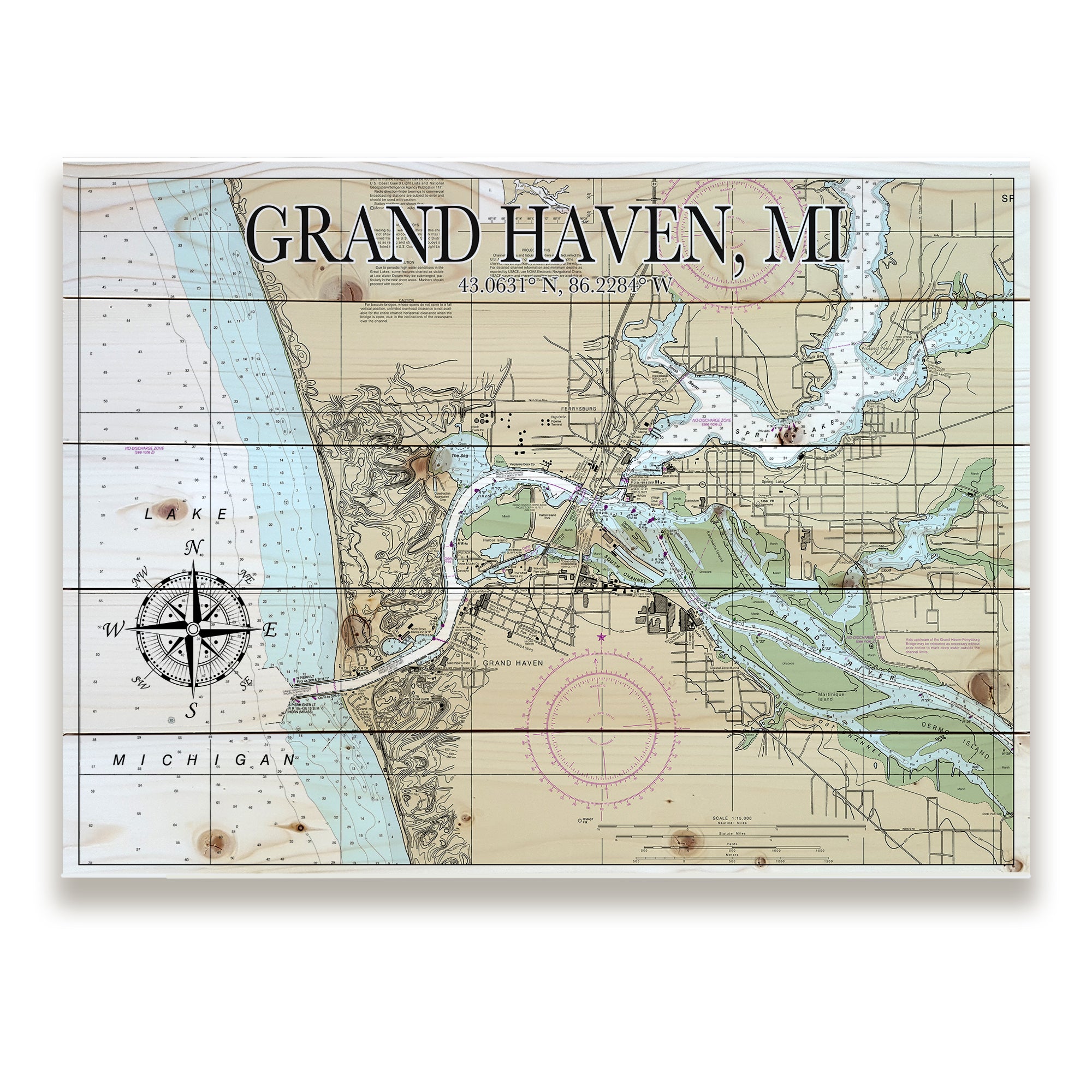 Grand Lake, MI Pallet Map – MapMom