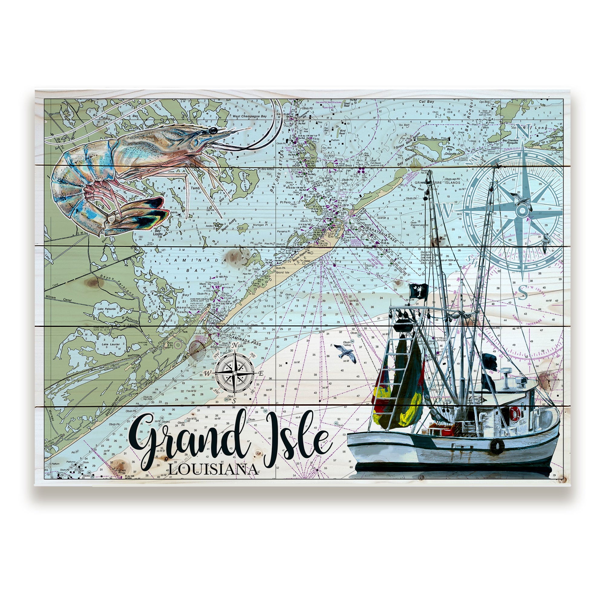 Grand Isle, LA Pallet Map – MapMom