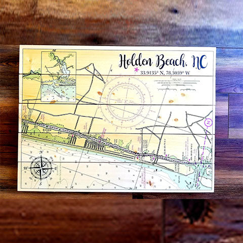 Holden Beach, NC Pallet Map – MapMom