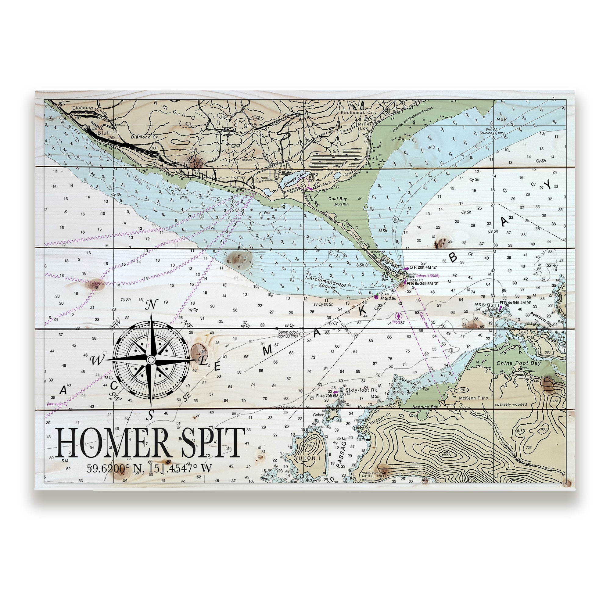 Homer Spit, AK Pallet Map – MapMom