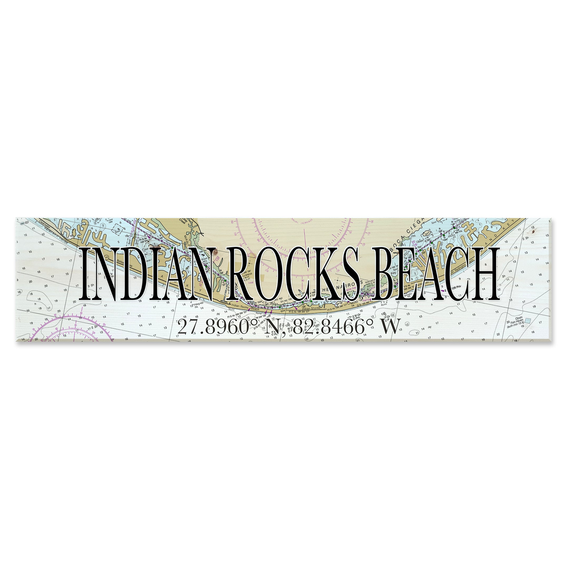 Indian Rocks Beach, FL Coordinate Sign – MapMom