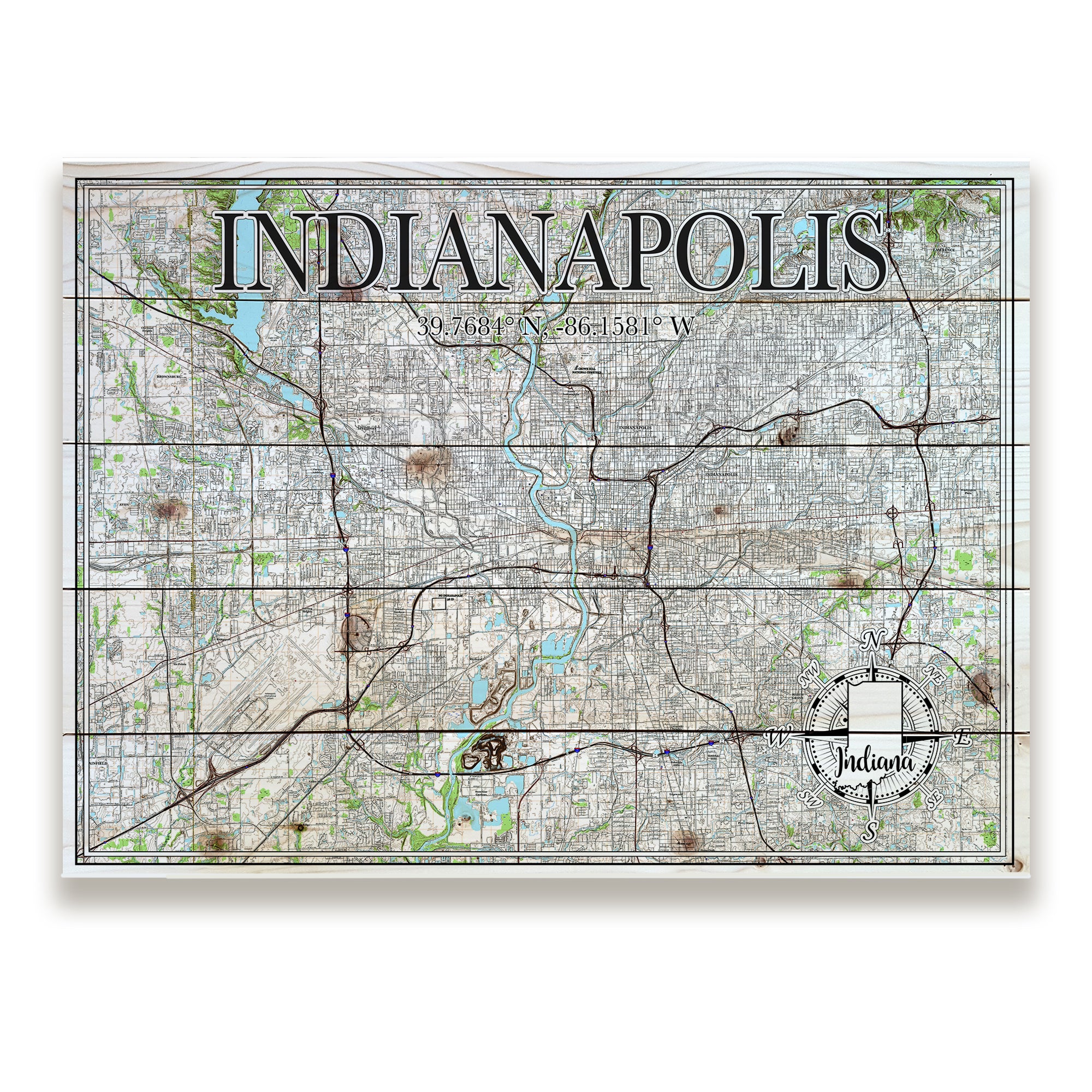 Indianapolis, IN Pallet Map – MapMom