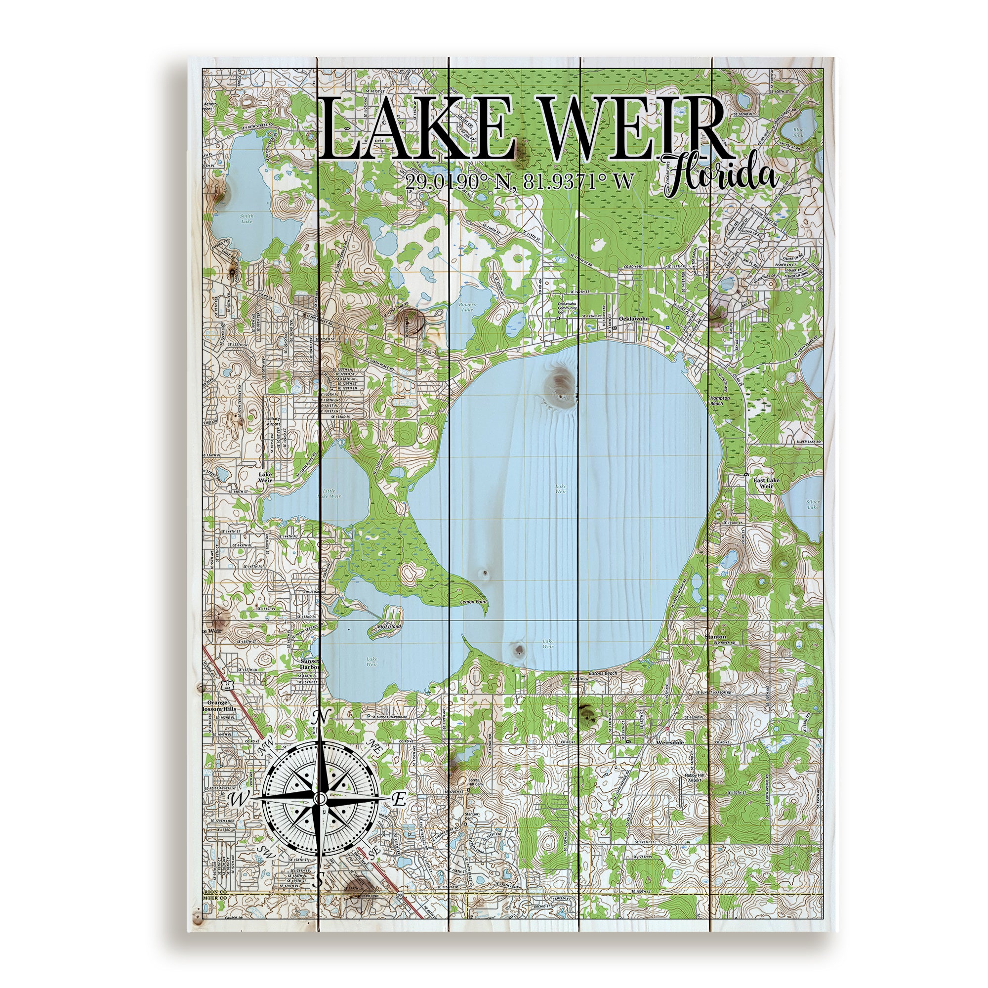 Lake Weir, FL Pallet Map – MapMom