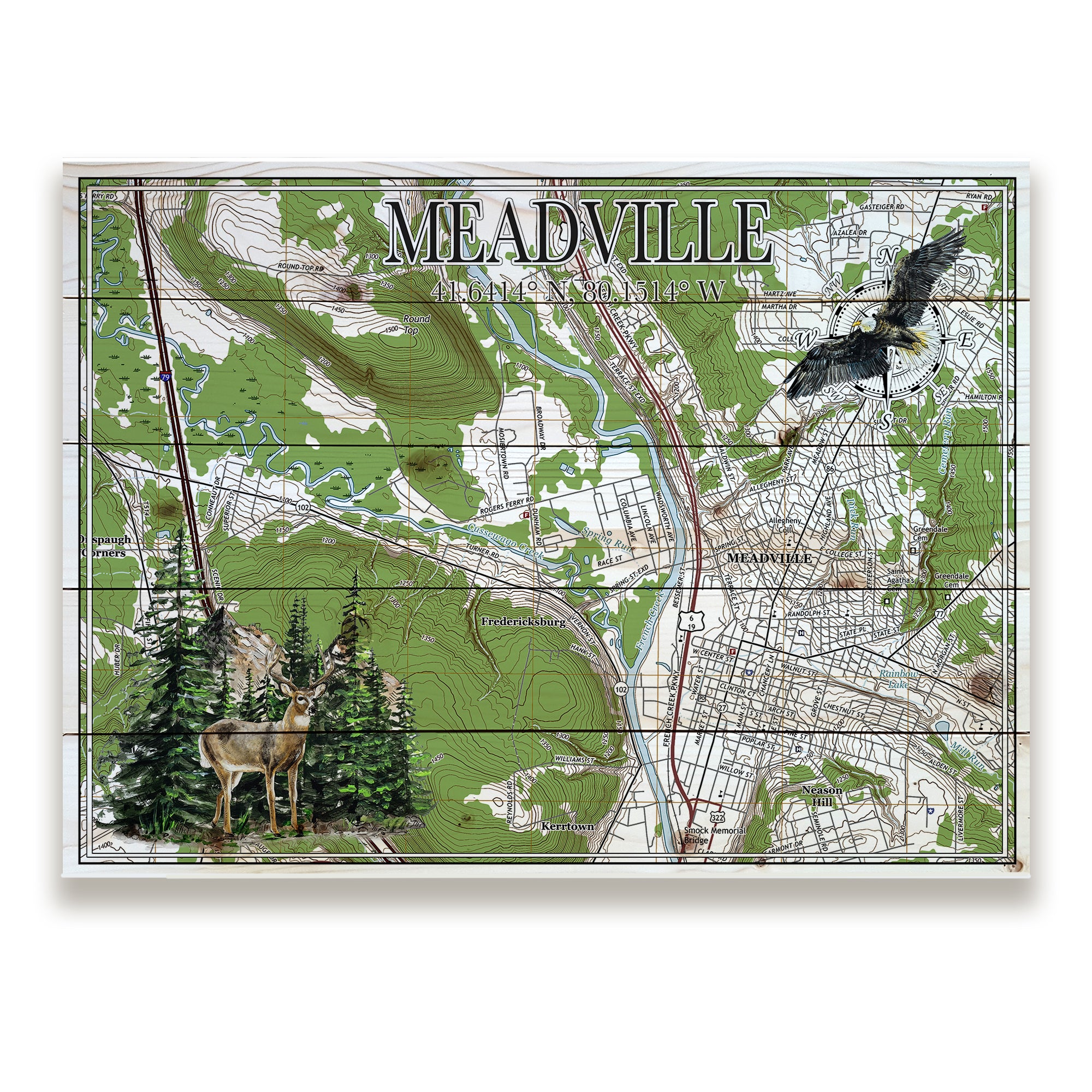 Meadville, PA Pallet Map – MapMom
