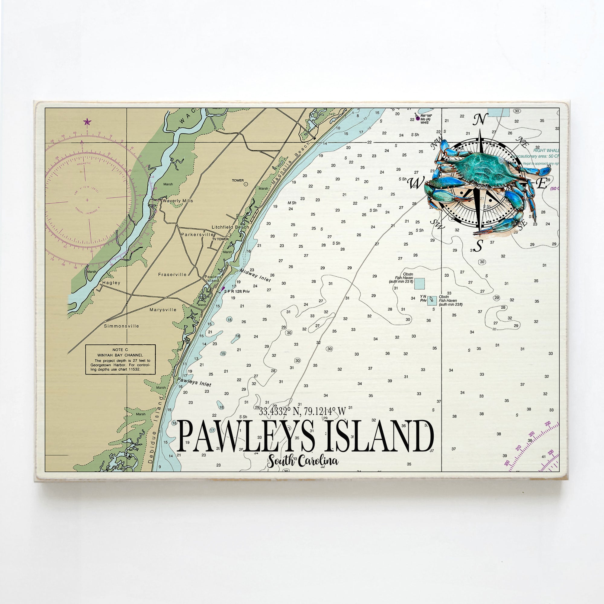 Pawleys Island, SC Plank Map – MapMom