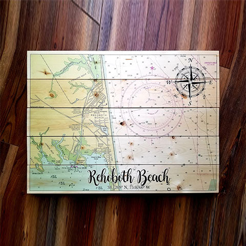 Rehoboth Beach, DE Pallet Map – MapMom