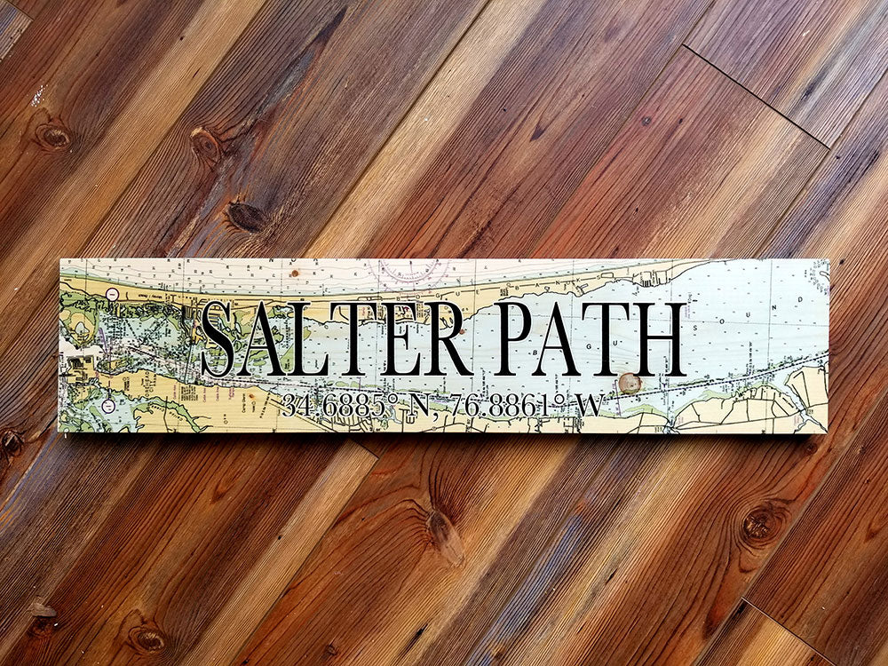 Salter Path, NC Coordinate Sign – MapMom