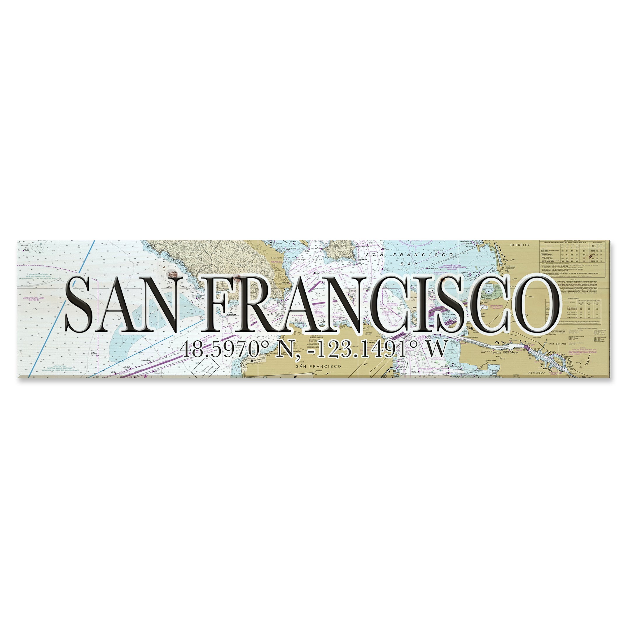 San Francisco, CA Coordinate Sign – MapMom