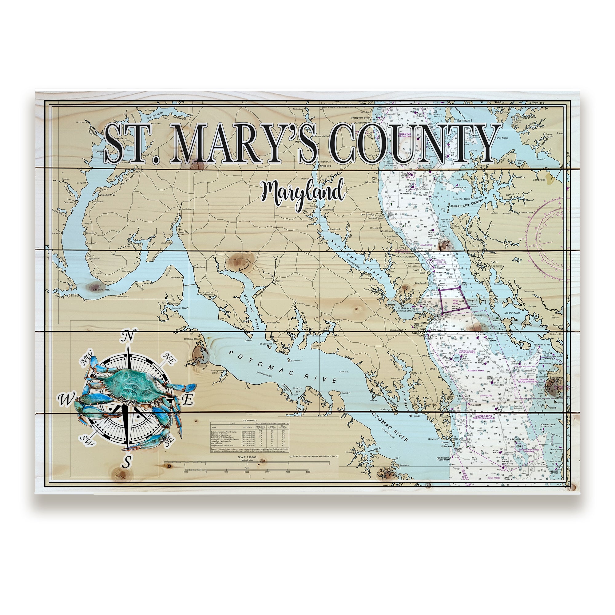 St. Mary's County, MD Pallet Map – MapMom