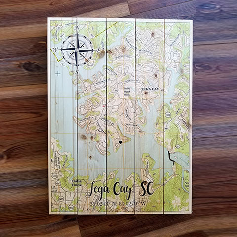 Tega Cay, SC Pallet Map – MapMom