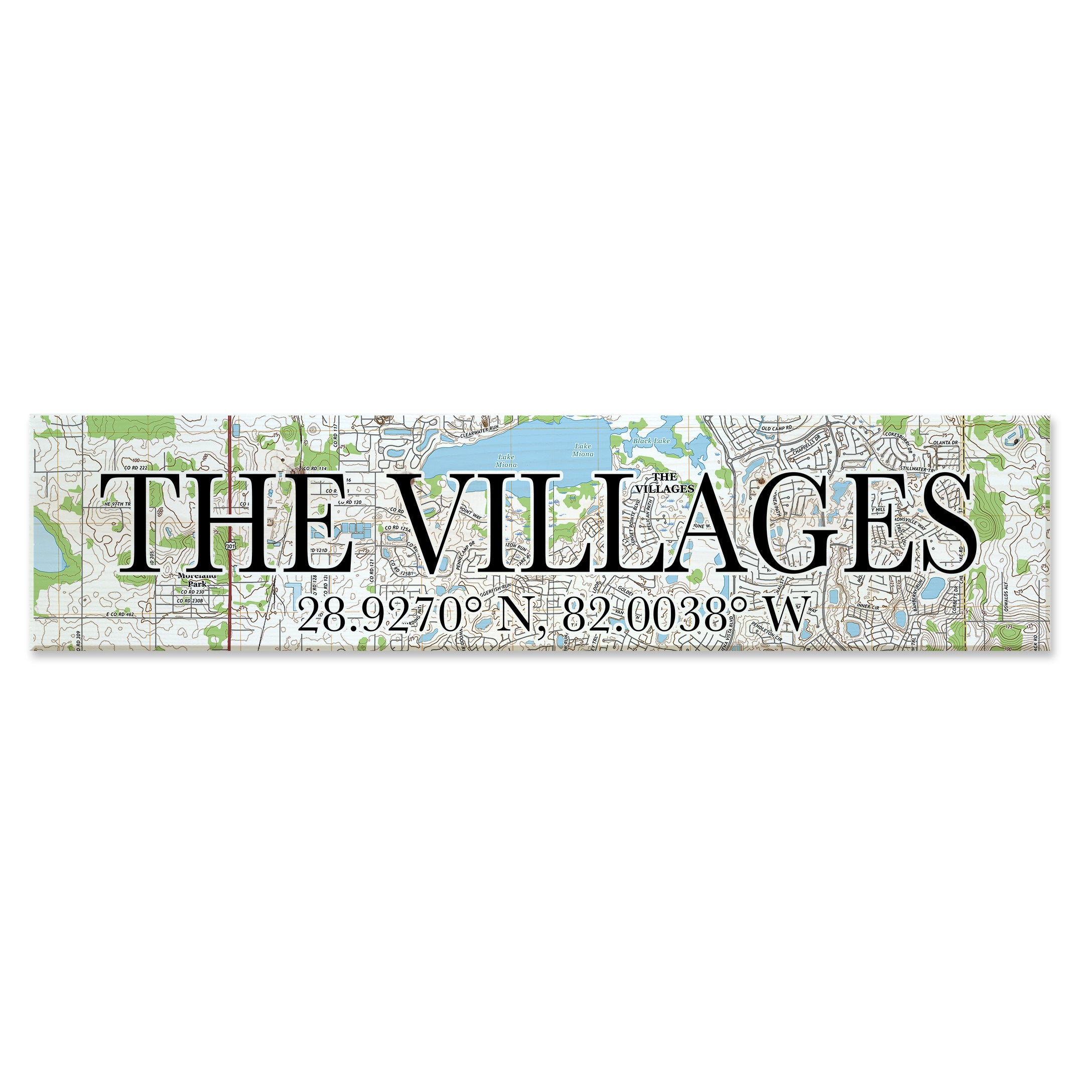 The Villages, FL Coordinate Sign – MapMom