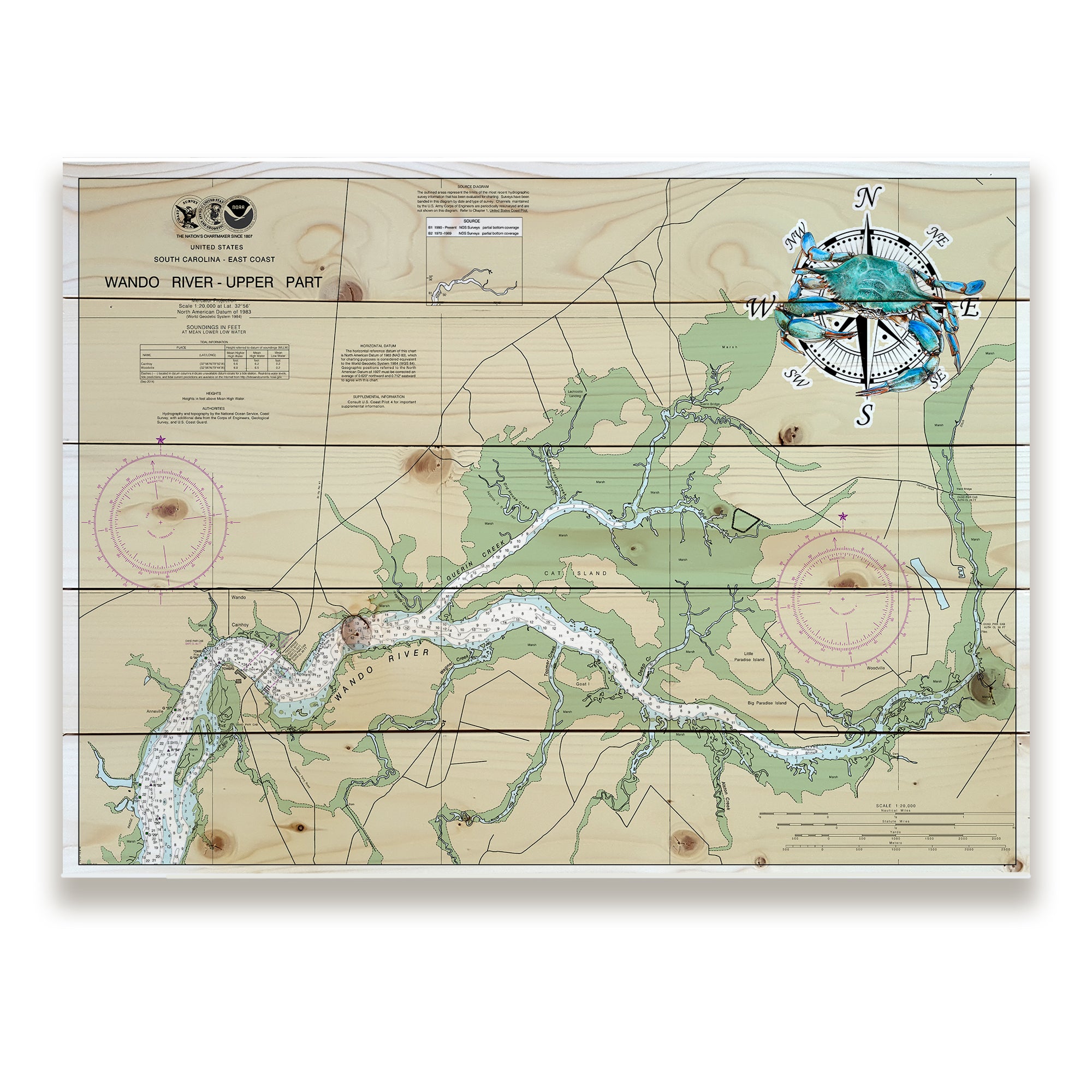 Wando River, SC Pallet Map – MapMom